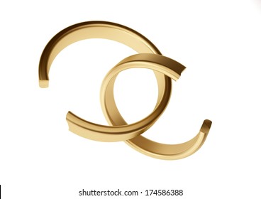 Two Broken Rings Stock Illustration 174586388 | Shutterstock