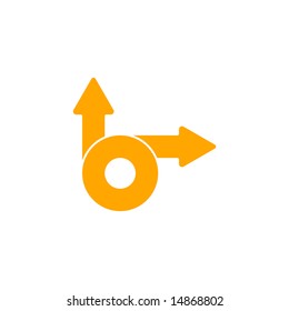 Two Coiled Arrows Small Overlapping Circle Stock Illustration 14868802 ...