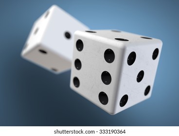 Two Die Dice Captured Rolling Mid Stock Illustration 333190364 ...