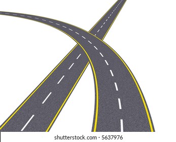 Two Different Roads Stock Illustration 5637976 | Shutterstock