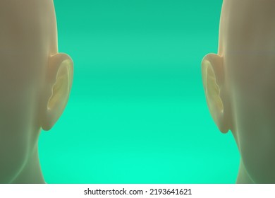 Two Ears Closeup One Another On Stock Illustration 2193641621 ...