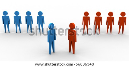 Two Groups People Stock Illustration 56836348 - Shutterstock