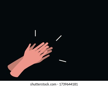 Two Hands Clapping Gestures Concept Stock Illustration 1739644181 ...
