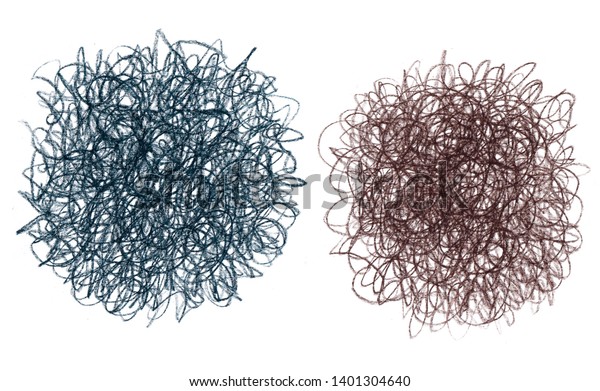 Two Large Buttons Drawn By Hand Stock Illustration 1401304640 ...