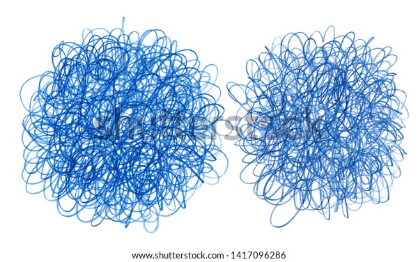 Two Large Buttons Drawn By Hand Stock Illustration 1417096286 ...
