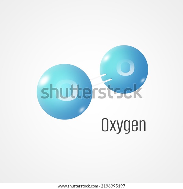 Two Molecules Oxygen On White Background Stock Illustration 2196995197 ...