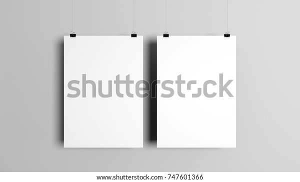 Two Poster Mockup Set Stock Illustration 747601366 | Shutterstock
