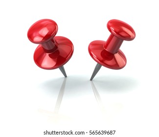 Colección de varios pines rojos aislados: vector de stock (libre de ...