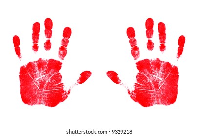 Red Handprint Stock Illustration 9061918
