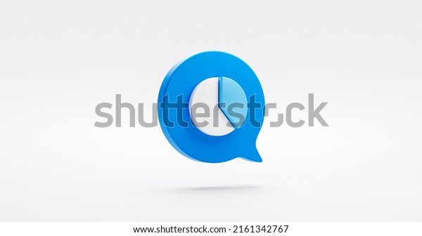 Two Section Pie Chart 3d Icon: стоковая иллюстрация, 2161342767 ...