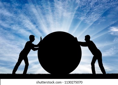 259 Man Pushing Big Ball Images, Stock Photos & Vectors | Shutterstock