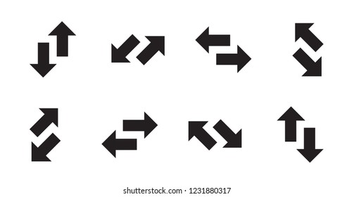 Two Sides Arrow Sign Vector Icon Stock Vector (Royalty Free) 1232094217 ...