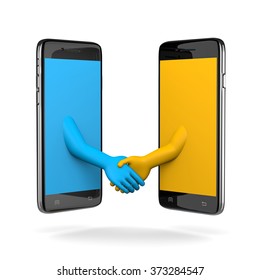 3,734 Mobile Phone Shake Hands Images, Stock Photos & Vectors ...