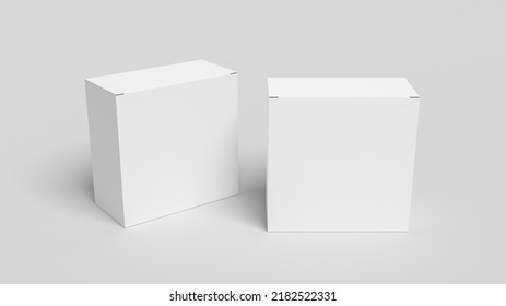 Two Square Boxes Mock White Gift Stock Illustration 2182522331 ...