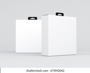 Package Set White Carton Box Handle Stock Illustration 1820716898