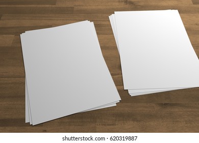 Two Stacks Flyers Leaflets 3d Illustrationon Stock Illustration ...