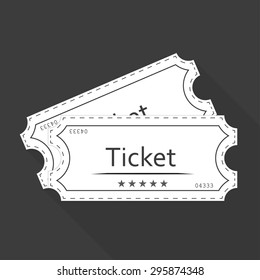 Two Ticket On Grey Background Illustration Stock Illustration 295874348