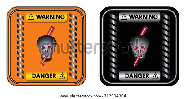 Two Warning Signs Stock Illustration 312994304 | Shutterstock