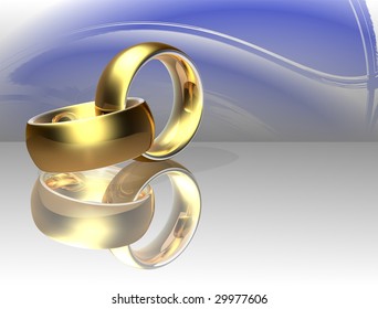 Two Wedding Ring On Abstract Background Stock Illustration 29977606 ...