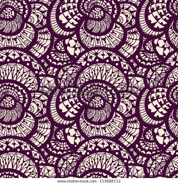 Twocolor Flower Wallpaper Seamless Pattern Stock Illustration 153888152 ...