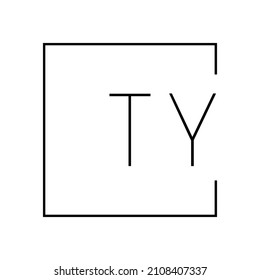 Ty Modern Initial Logo Linked Square Stock Illustration 2108407337 ...