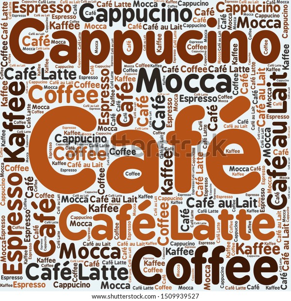 Types Cafe Word Cloud Stock Illustration 1509939527 | Shutterstock