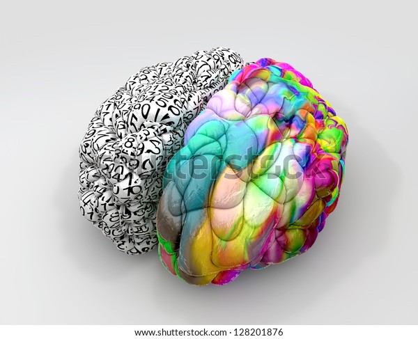 Typical Brain Left Side Depicting Analytical Stock Illustration ...