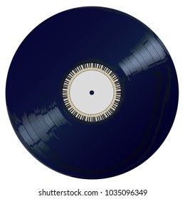 Typical Lp Vinyl Record Circle Piano Stock Illustration 1035096349 ...