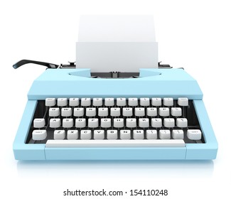 Typing Machine On White Background Render Stock Illustration 154110248 ...