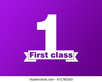 Typographic Background First Class Stock Illustration 471783404 ...