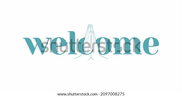 Typographic Template Design Welcome Creative Calligraphy Stock ...