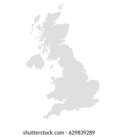 Great Britain Map Gray Stock Vector (Royalty Free) 336649142