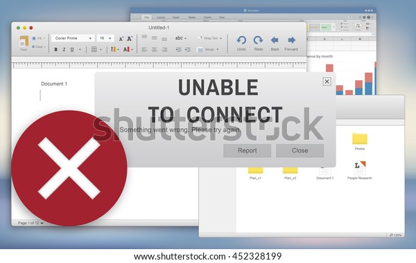 Unavailable Unable Connect Notification Concept Stock Illustration ... Unavailable Unable Connect Notification Concept Stock Illustration ...