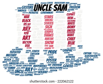 Uncle Sam Word Cloud Shape Concept Stock Illustration 222062122 | Shutterstock