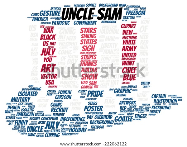 Uncle Sam Word Cloud Shape Concept Stock Illustration 222062122 ...