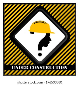 Under Construction Question Mark Human Head Stock Vector (Royalty Free ...