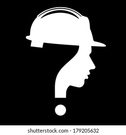 Under Construction Question Mark Human Head Stock Vector (Royalty Free ...