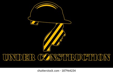 Under Construction Question Mark Human Head Stock Illustration ...