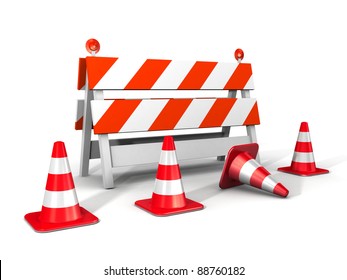 Under Construction Traffic Cones Stock Illustration 88760182 | Shutterstock