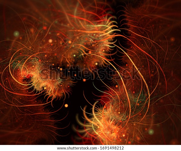 Underwater Elements Algae Seaweed Corals Beautiful Stock Illustration ...