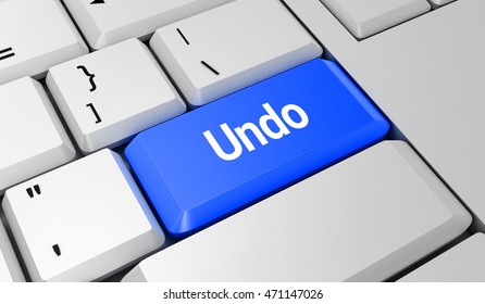 Undo Button Keyboard Blue Key Blue Stock Illustration 471147026 ...