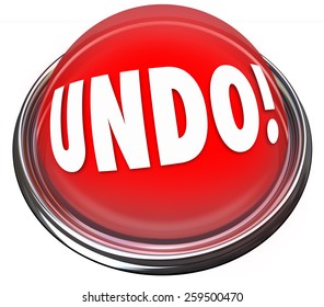 Undo Word On Red Button Illustrate Stock Illustration 259500470 ...