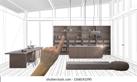 Unfinished Project Under Construction Draft Concept Stock Illustration ...