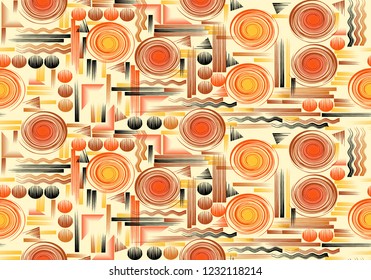 Unique Abstract Pattern Yellow Background Stock Illustration 1232118214 ...