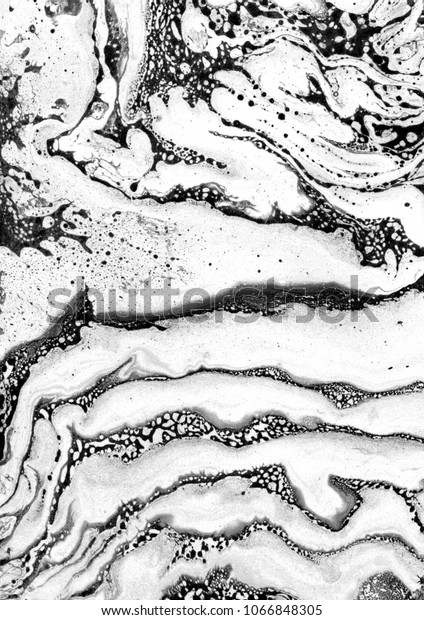 Unique Hand Painted Marble Texture Black Stock Illustration 1066848305 ...