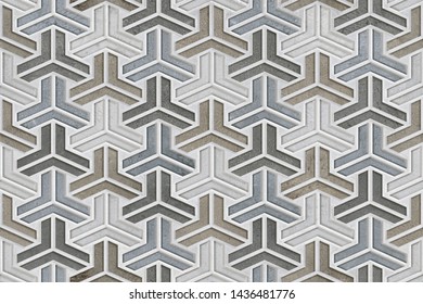 Unique Seamless Wall Tile Pattern Stock Illustration 1436481776