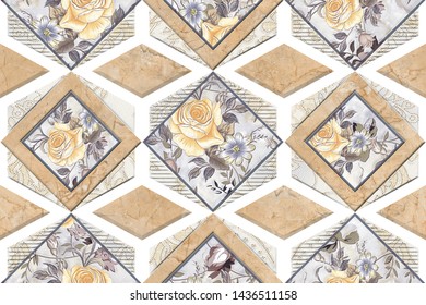 Unique Wall Tile Design Texture Stock Illustration 1436511158