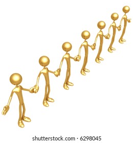 Unity Chain Holding Hands Stock Illustration 6298045 | Shutterstock