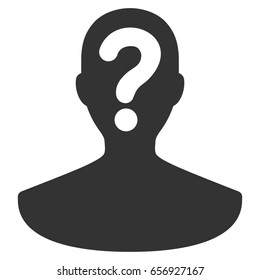 Unknown Person Vector Icon Flat Gray Stock Vector (Royalty Free ...