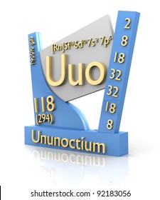 Ununoctium Form Periodic Table Elements 3d Stock Illustration 92183056 ...
